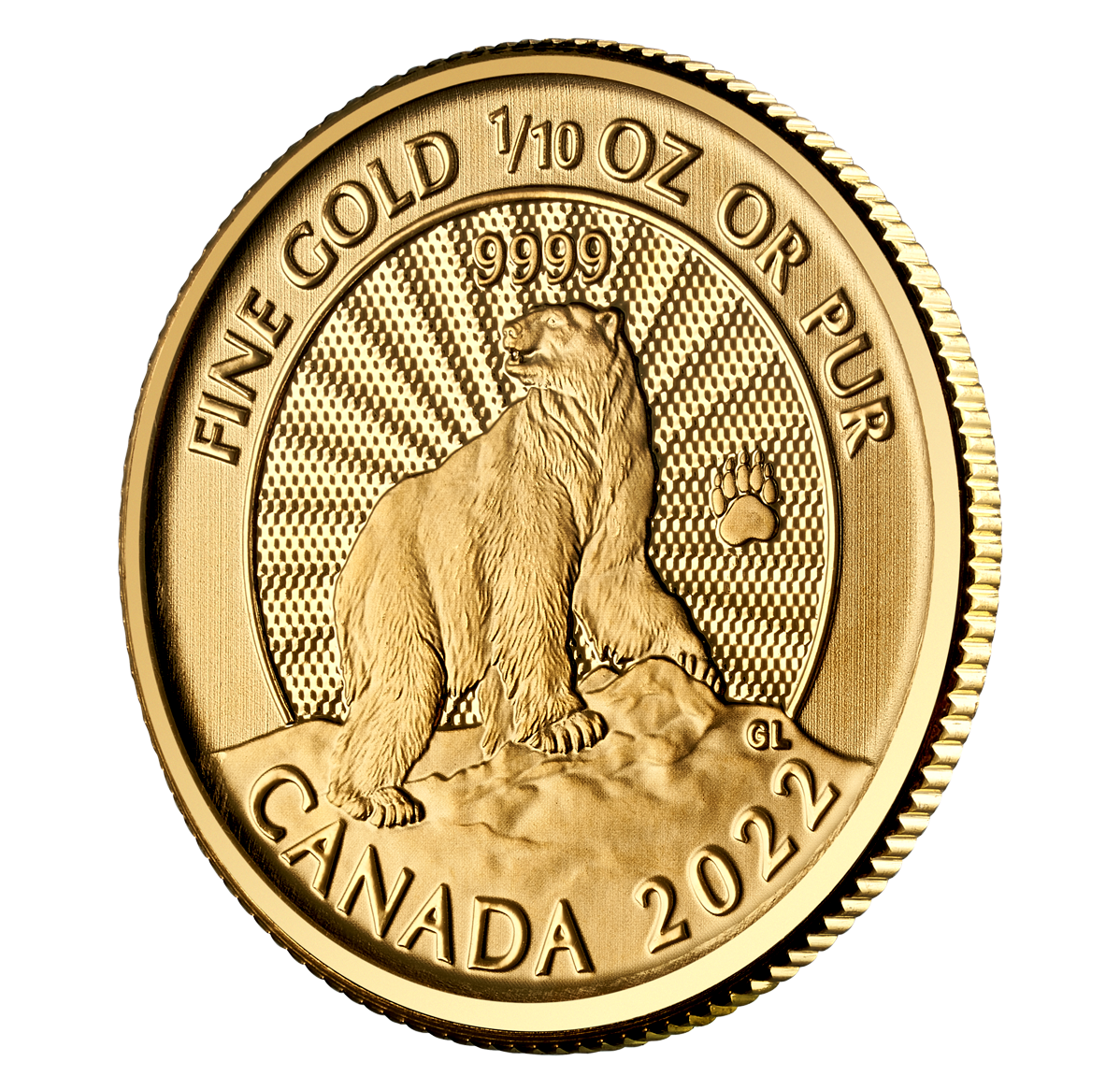1/10 oz. Pure Gold Coin: The Majestic Polar Bear (Premium Bullion ...