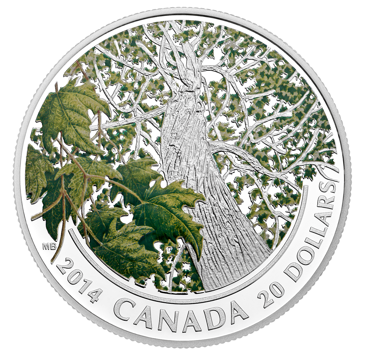 1 oz. Fine Silver Coin - Canadian Maple Canopy (Spring) - Mintage ...