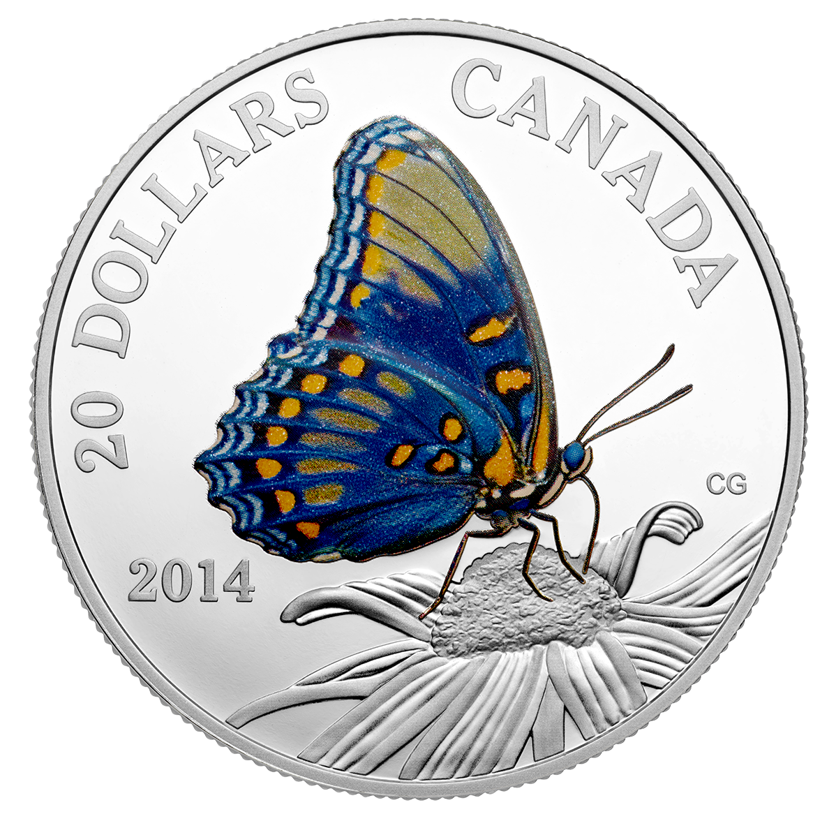 Fine Silver Coin - Butterflies of Canada: Red-Spotted Purple - Mintage ...
