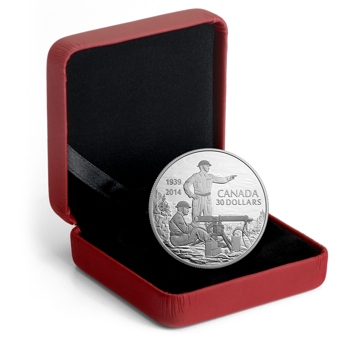 2 oz. Fine Silver Coin - Canadian Machine Gunner in Training - 75th ...