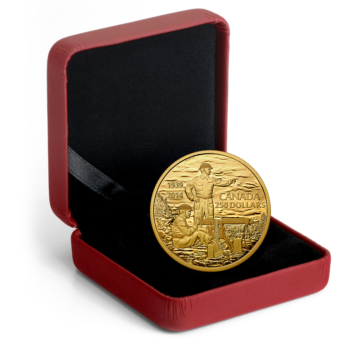 2 oz. Pure Gold Coin - Canadian Machine Gunner in Training - 75th ...