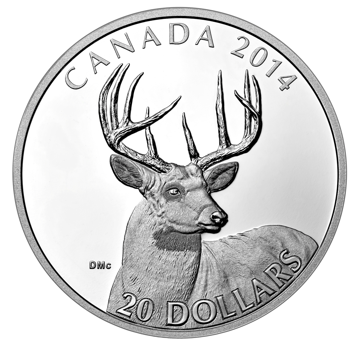 1 oz. Fine Silver Coin - The White-Tailed Deer: Portrait - Mintage ...