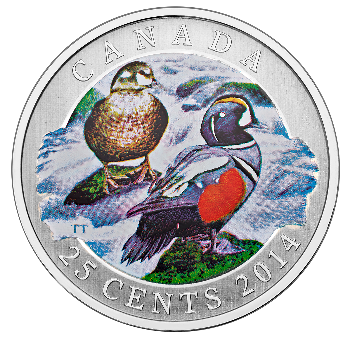 Harlequin Duck - Coloured Coin (2014) | The Royal Canadian Mint