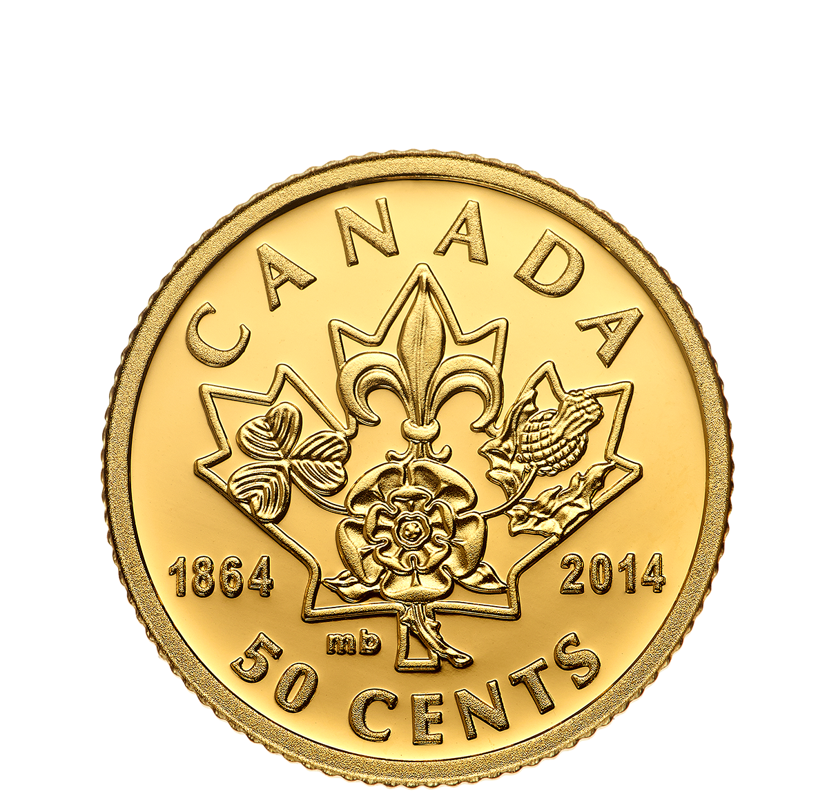 1/25 oz. Pure Gold Coin - 150th Anniversary of Québec and Charlottetown ...