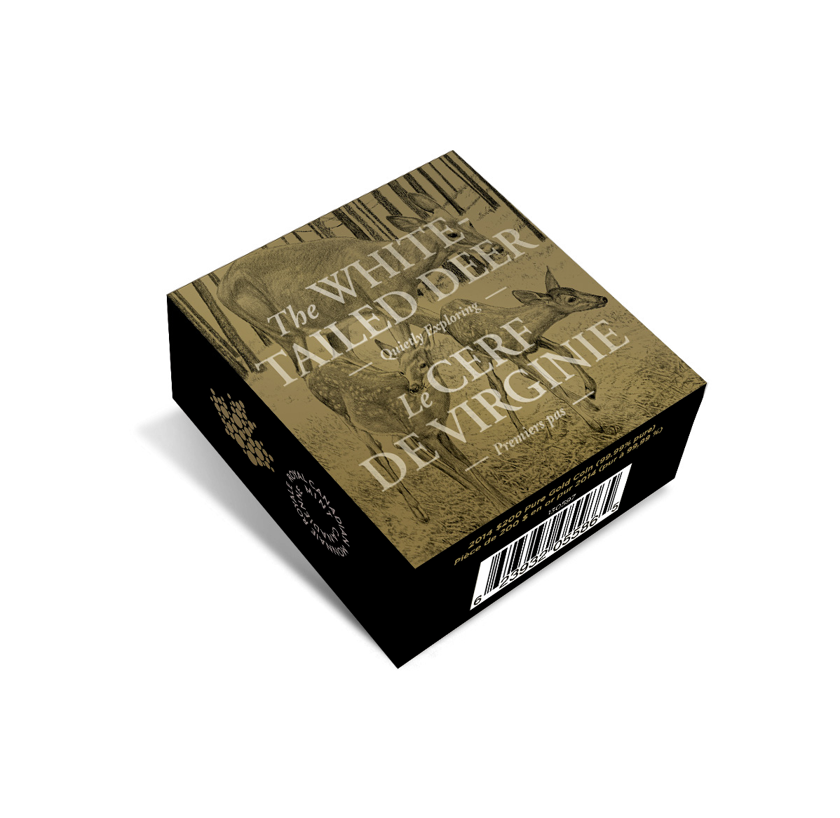 1 oz. Pure Gold Coin - White Tailed Deer: Quietly Exploring - Mintage ...