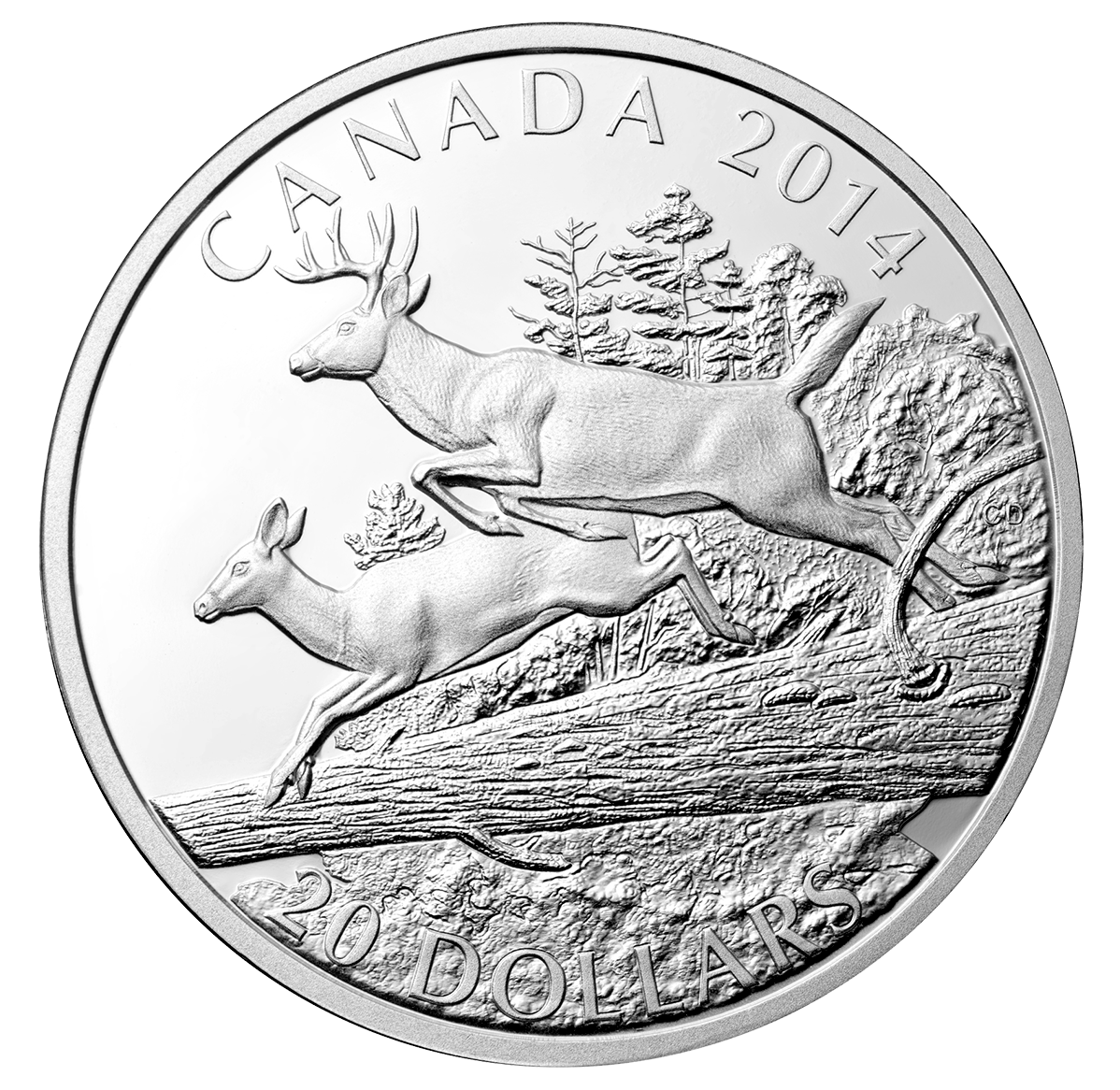 1 oz. Fine Silver Coin - The White-Tailed Deer - Mates - Mintage: 7,500 ...
