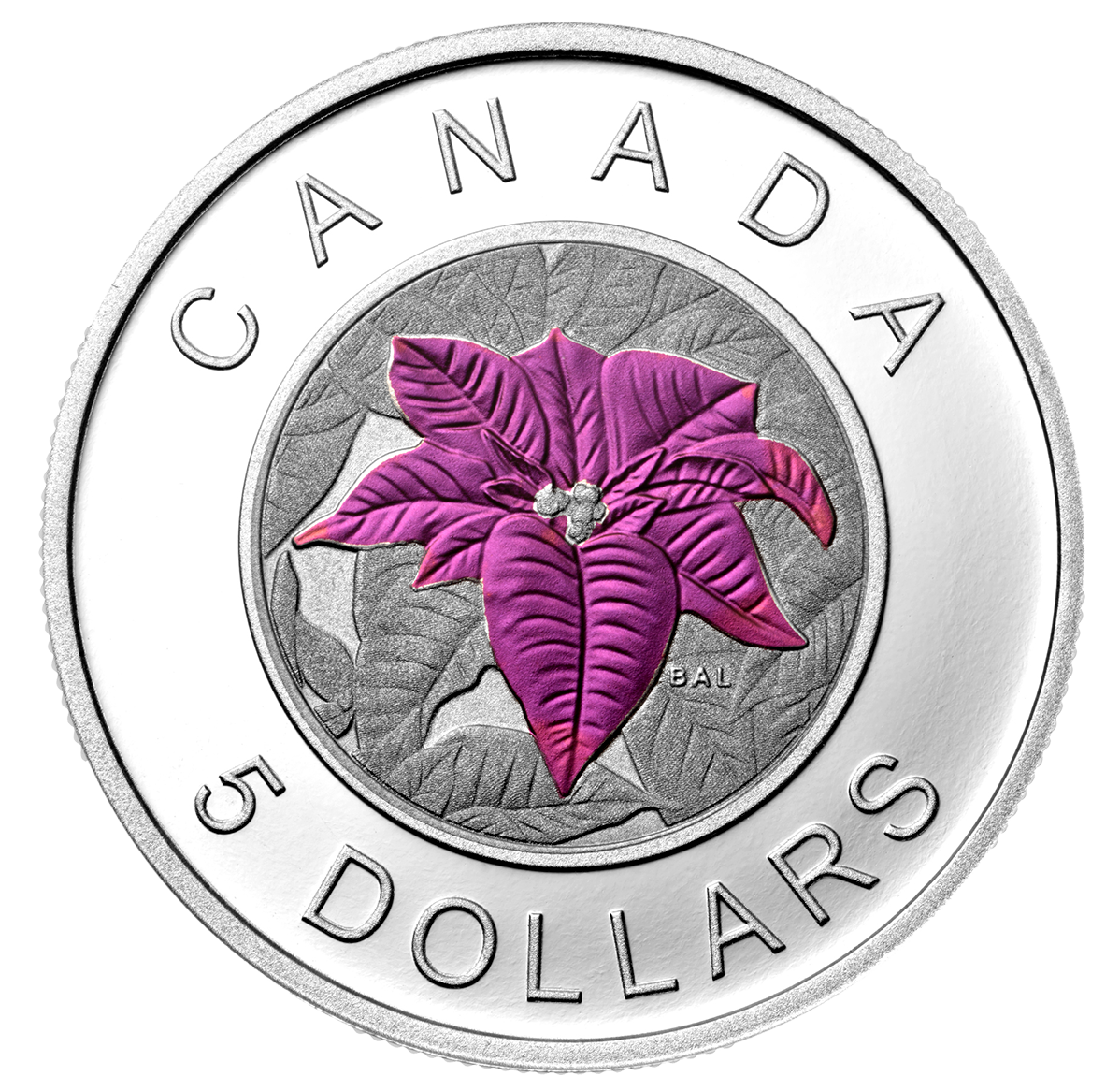 Fine Silver Coin with Niobium Colouring - Flowers in Canada Series ...