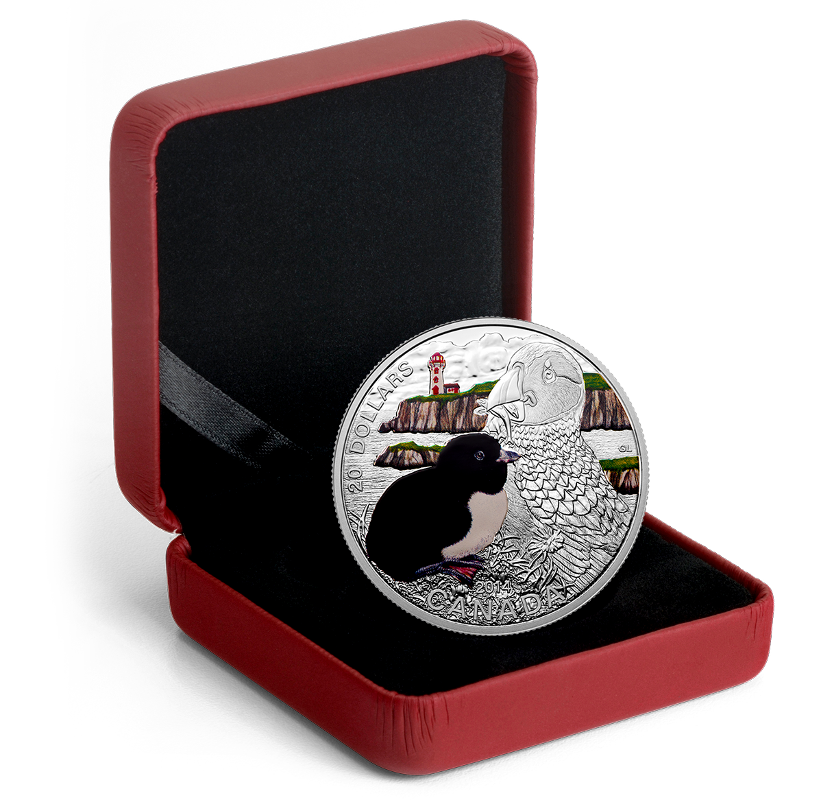 1 oz. Fine Silver Coin - Baby Atlantic Puffin - Mintage: 7,500 (2014 ...