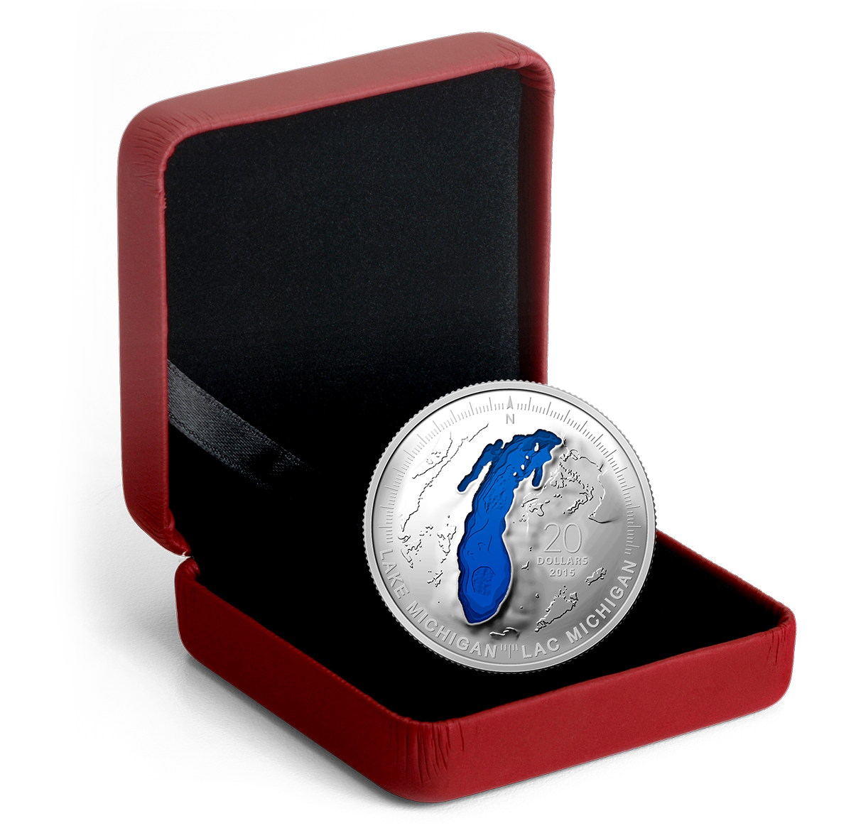 1 oz. Fine Silver Coin - Lake Michigan - Mintage: 10,000 (2015) | The ...