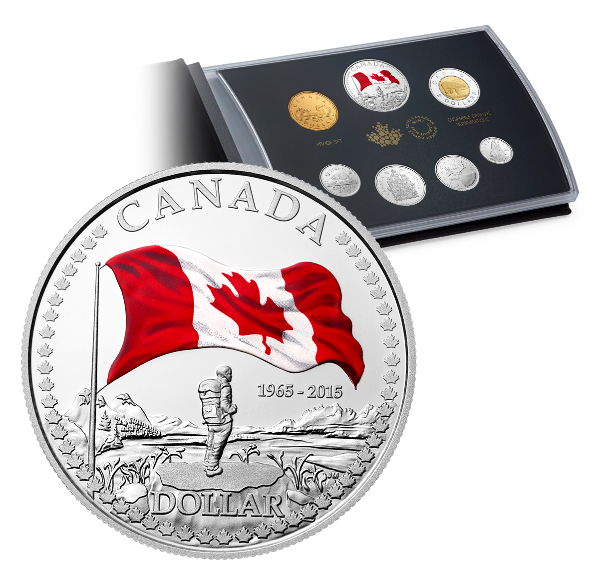 Pure Silver Proof Set With Colour - 50th Anniversary of the Canadian ...