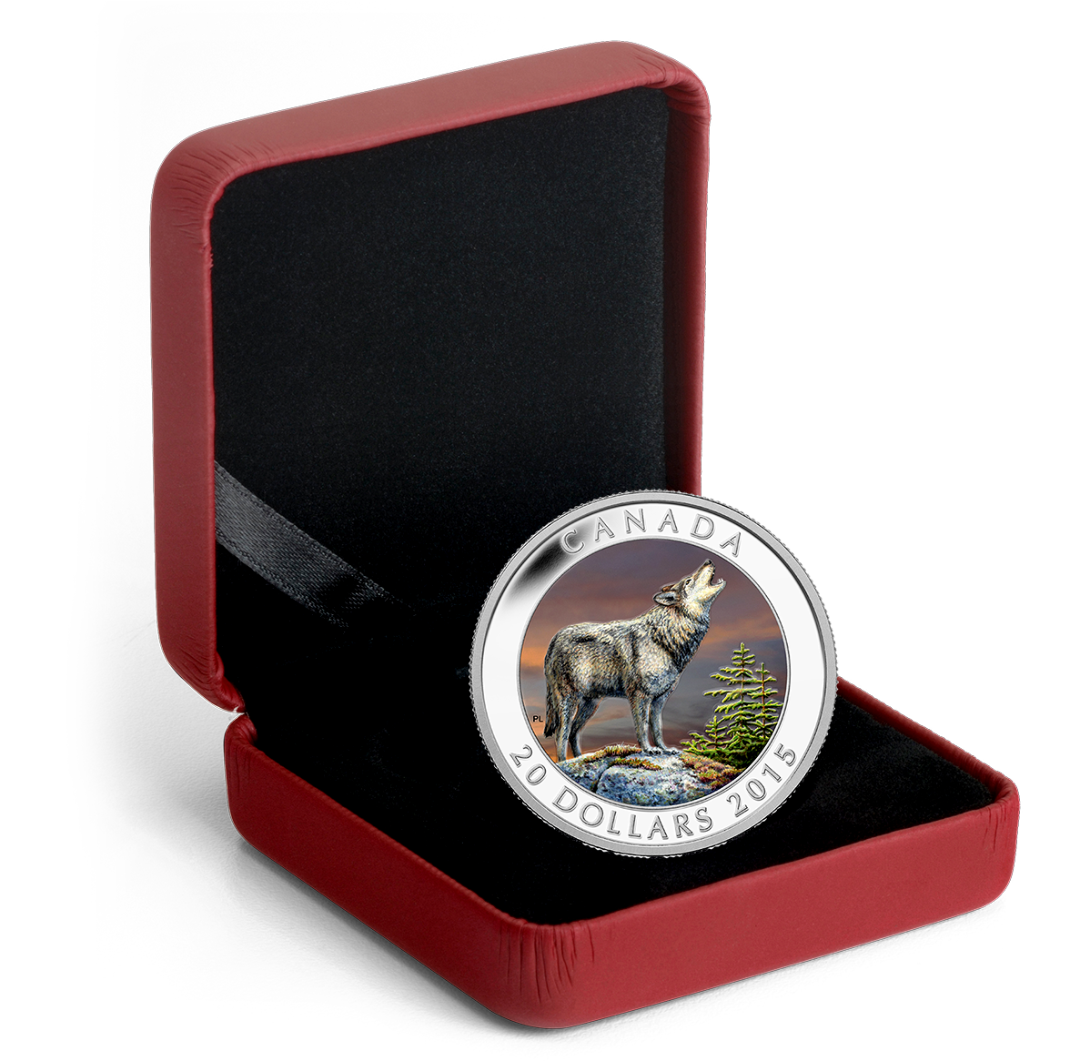 1 oz. Fine Silver Coloured Coin - The Wolf - Mintage: 7,500 (2015 ...