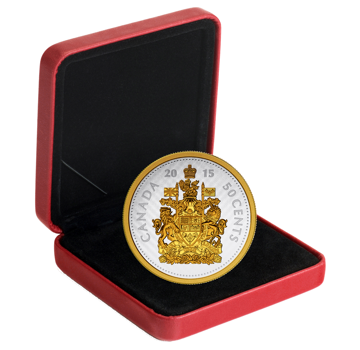 5 oz. Fine Silver Gold-Plated Coin – Big Coin Series: 50-cent Coin ...