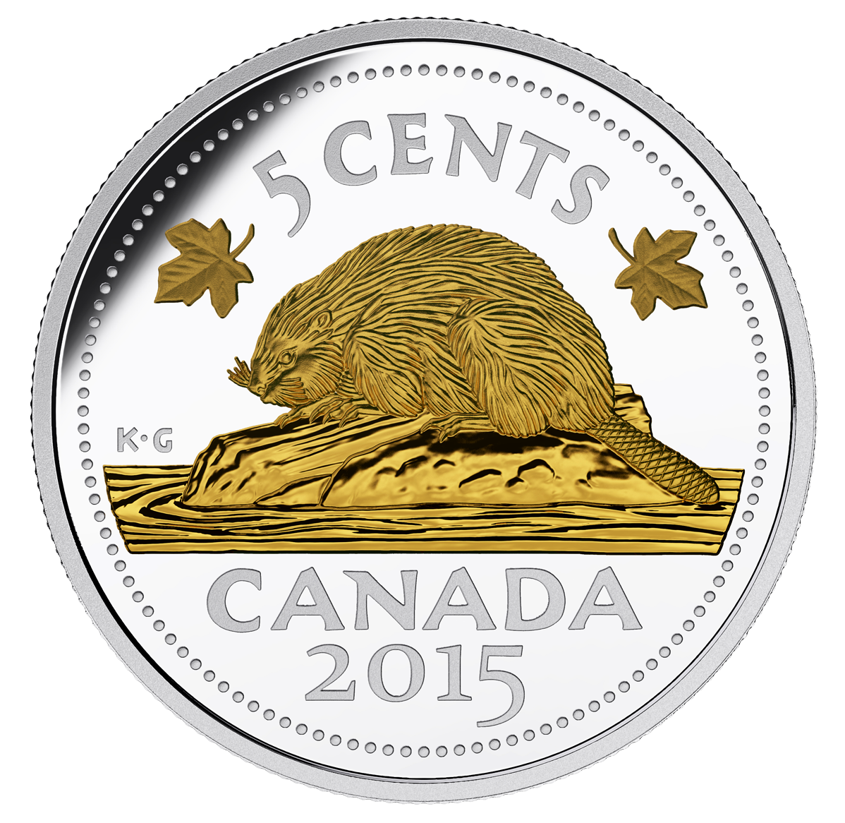 Legacy of the Canadian Nickel: The Beaver - 1 oz. Fine Silver Gold ...