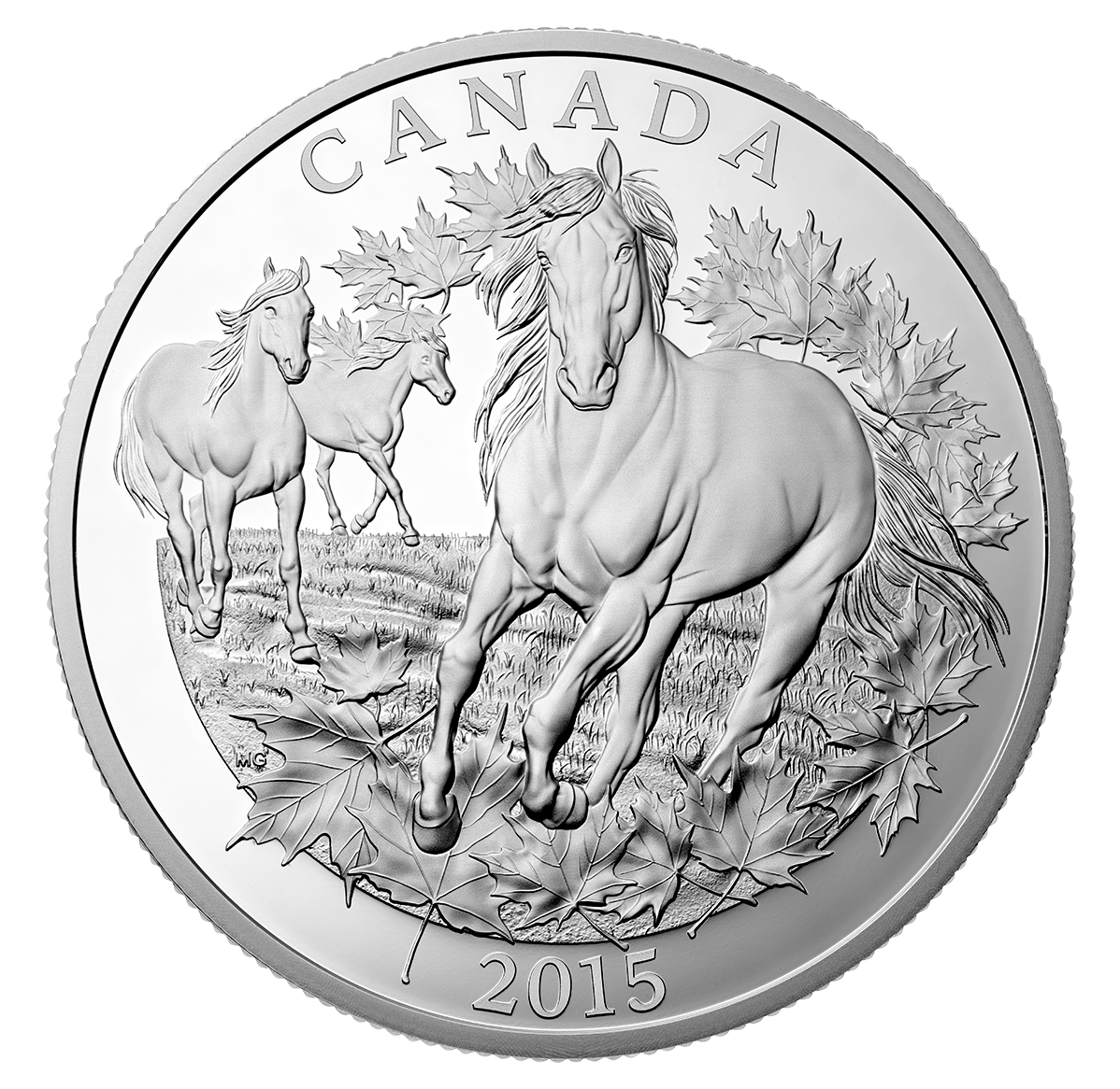 1/2 Kilogram Fine Silver Coin - Canadian Horse - Mintage: 1,000 (2015 ...