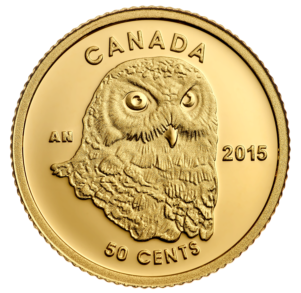 Owl - 1/25 oz. Pure Gold Coin (2015) - Mintage: 7,500 | The Royal ...