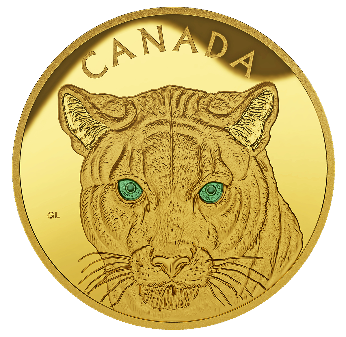 Pure Gold One-Kilogram Coin In the Eyes of the Cougar Mintage: 10 (2015 ...