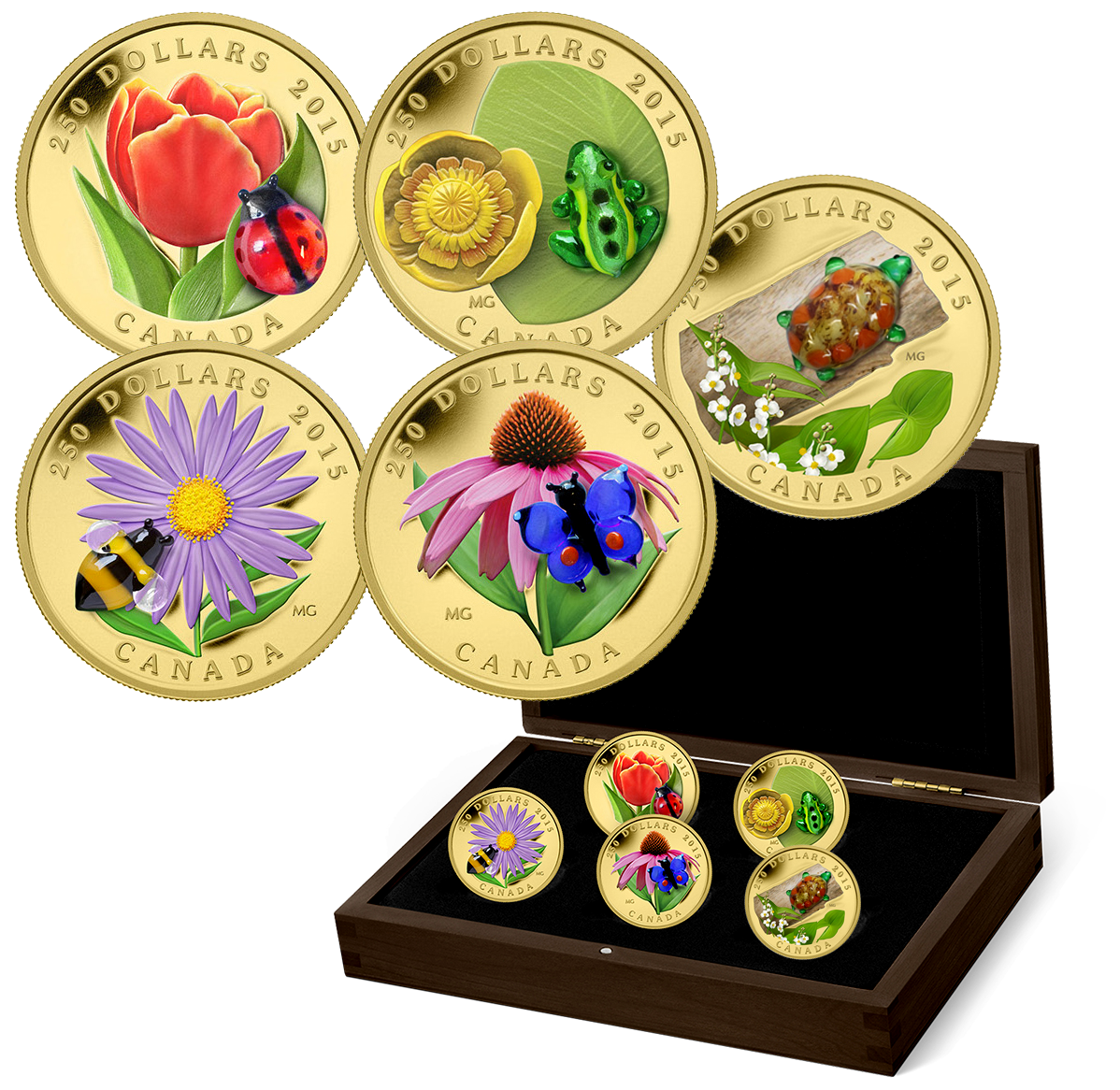 Pure Gold Coins - Flora and Fauna 5-Coin Subscription Set (2015) | The ...