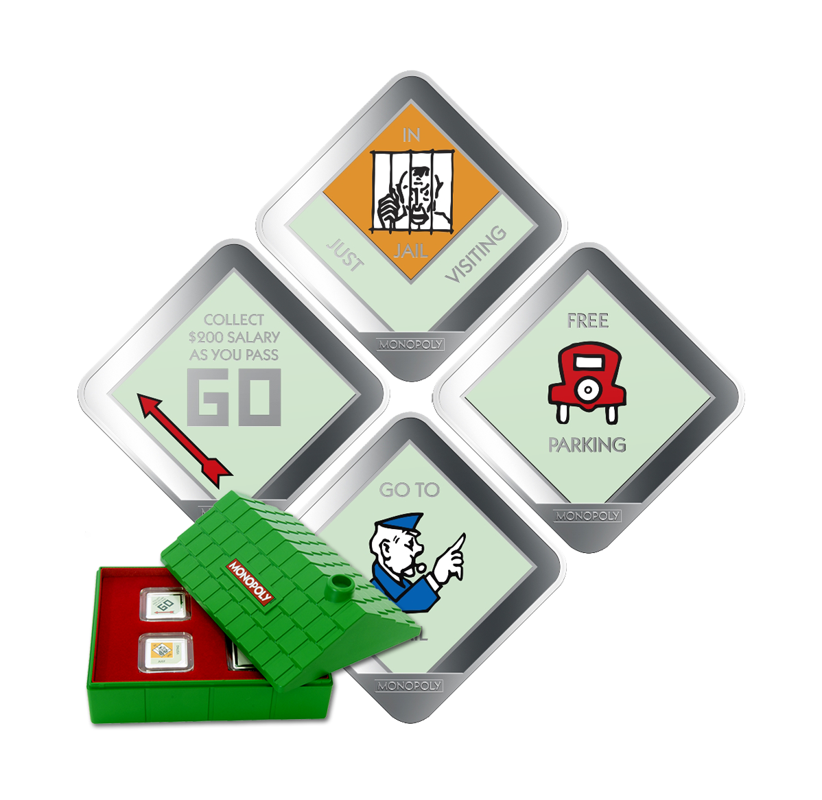 Fine Silver 4-Coin Set - MONOPOLY - Mintage: 5,000 (2013) | The Royal ...