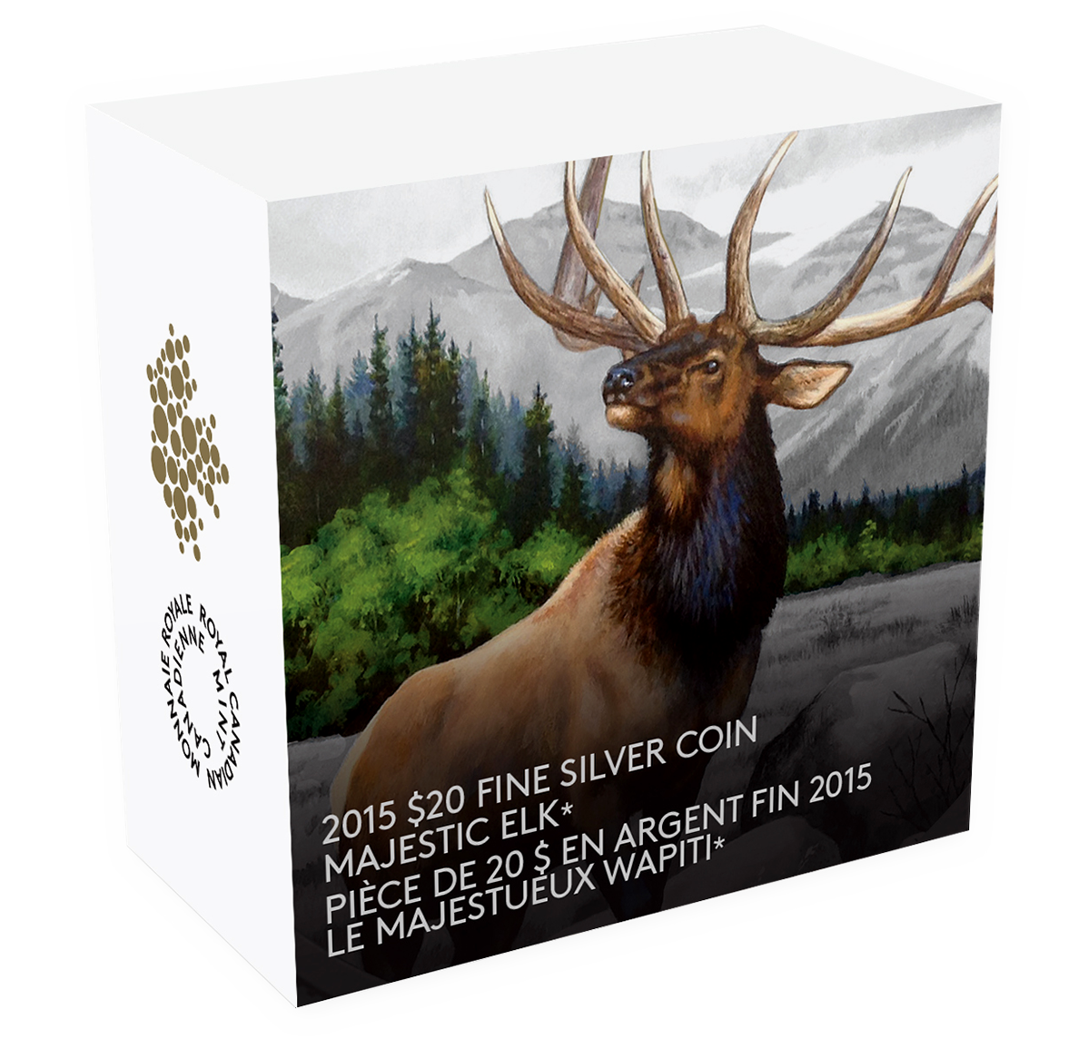 1 oz. Fine Silver Coloured Coin - Majestic Elk - Mintage: 6,500 (2015 ...