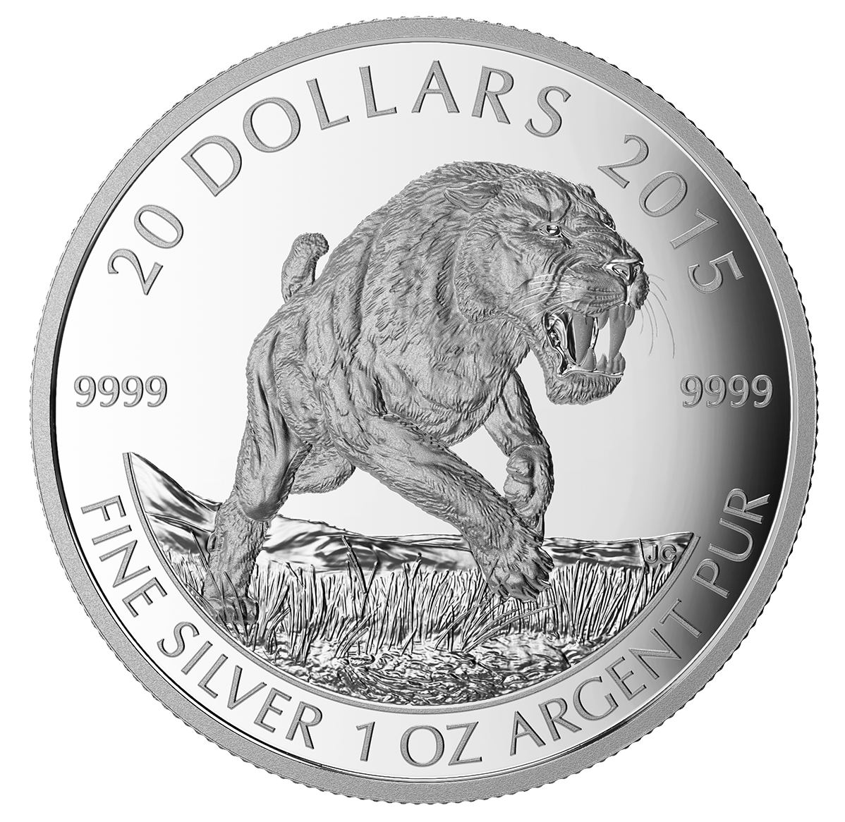 1 oz. Fine Silver Coin - Prehistoric Animals: American Scimitar Sabre ...