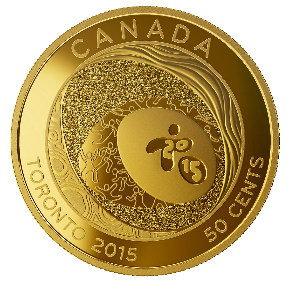 50-cent Gold-Plated Coin - TORONTO 2015TM Pan Am and Parapan Am Games ...