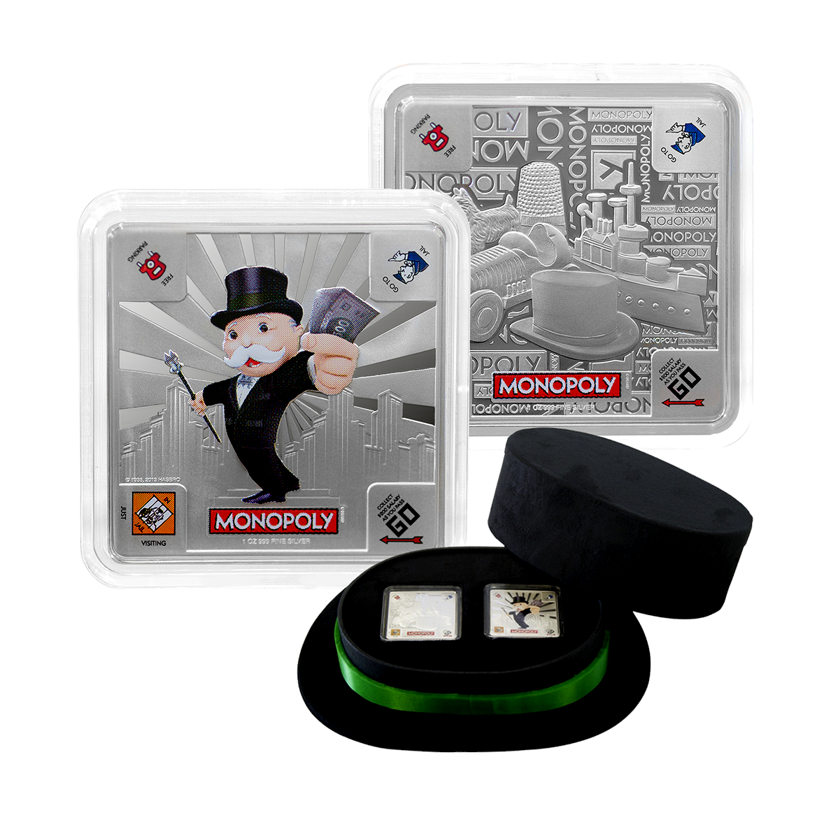 1 oz. Fine Silver 2-Coin Set - MONOPOLY - Mintage: 5,000 (2013) | The ...