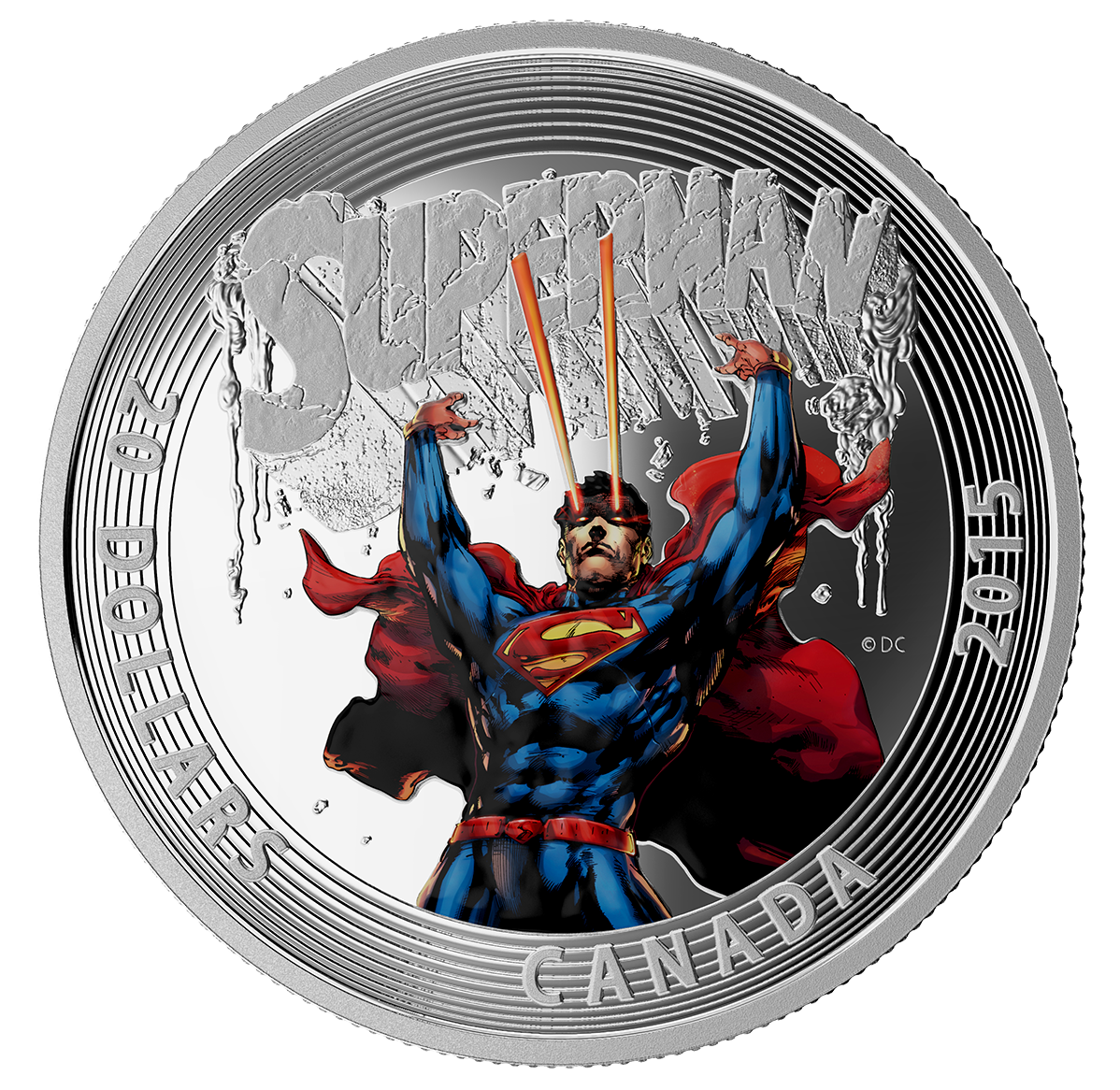 1 oz. Fine Silver Coloured Coin - Iconic SupermanTM Comic Book Covers ...