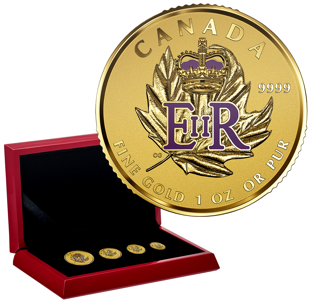 Pure Gold 4-Coin Fractional Set - A Historic Reign - Mintage: 600 (2016 ...