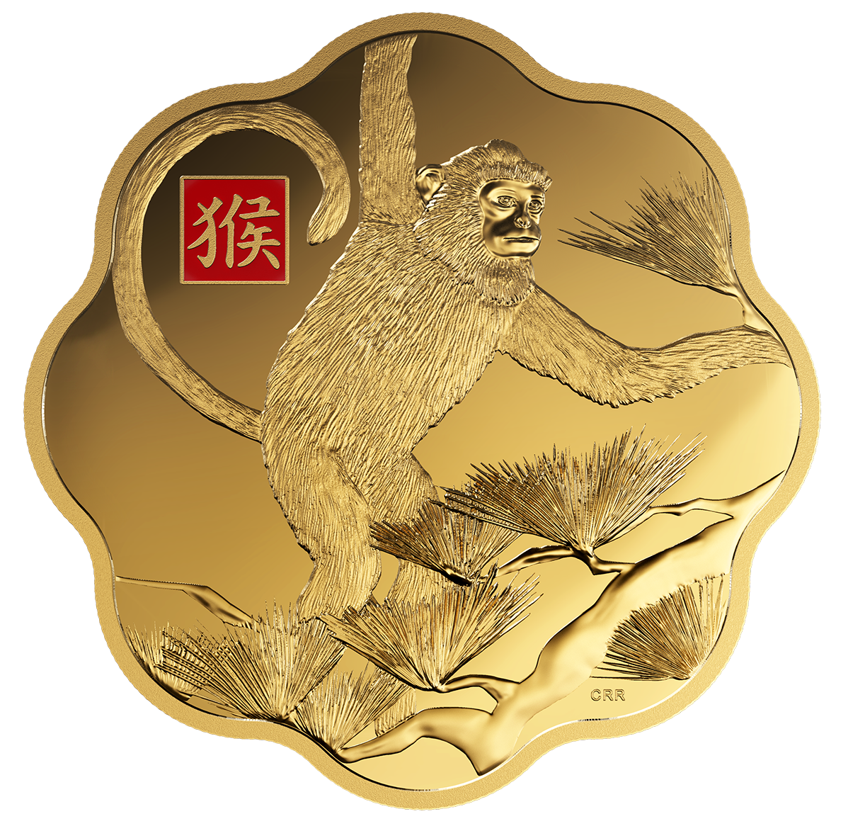 Pure Gold One Kilogram Coloured Coin - Year of the Monkey - Mintage: 10 ...