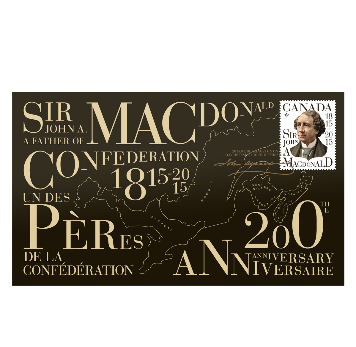 Sir John A. Macdonald – Official First Day Cover | The Royal Canadian Mint