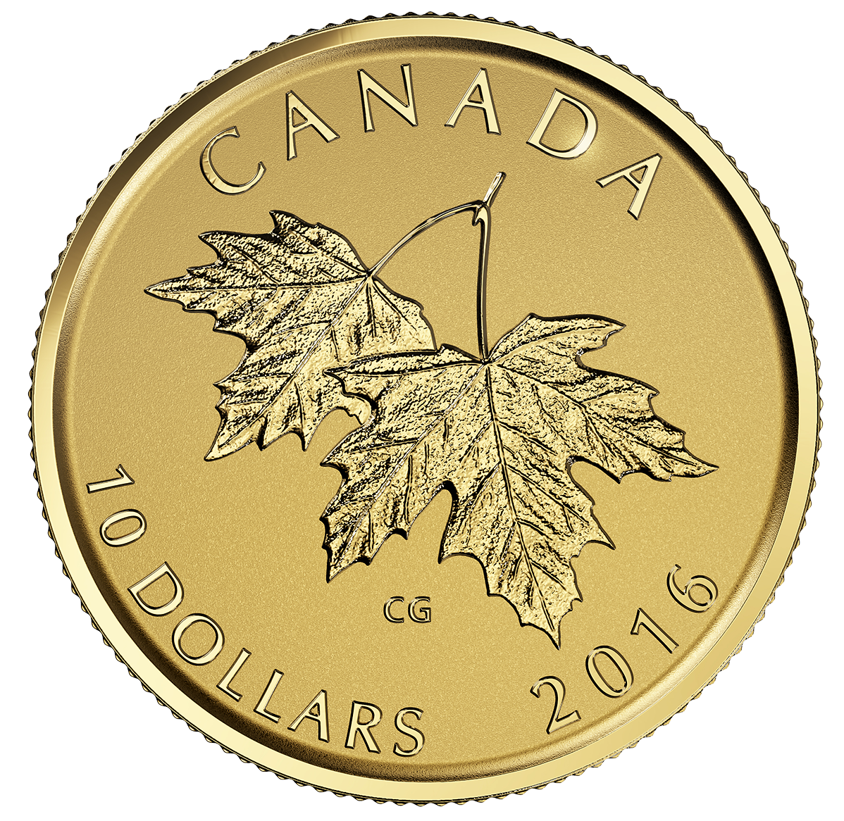 Pure Gold Coin - Maple Leaves with Queen Elizabeth II Effigy from 2003 ...