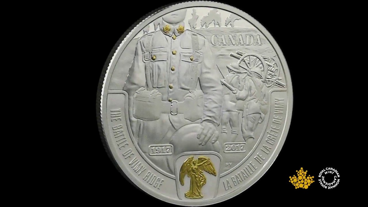 The Battle of Vimy Ridge - 1 oz. Pure Silver Selectively Gold-Plated ...