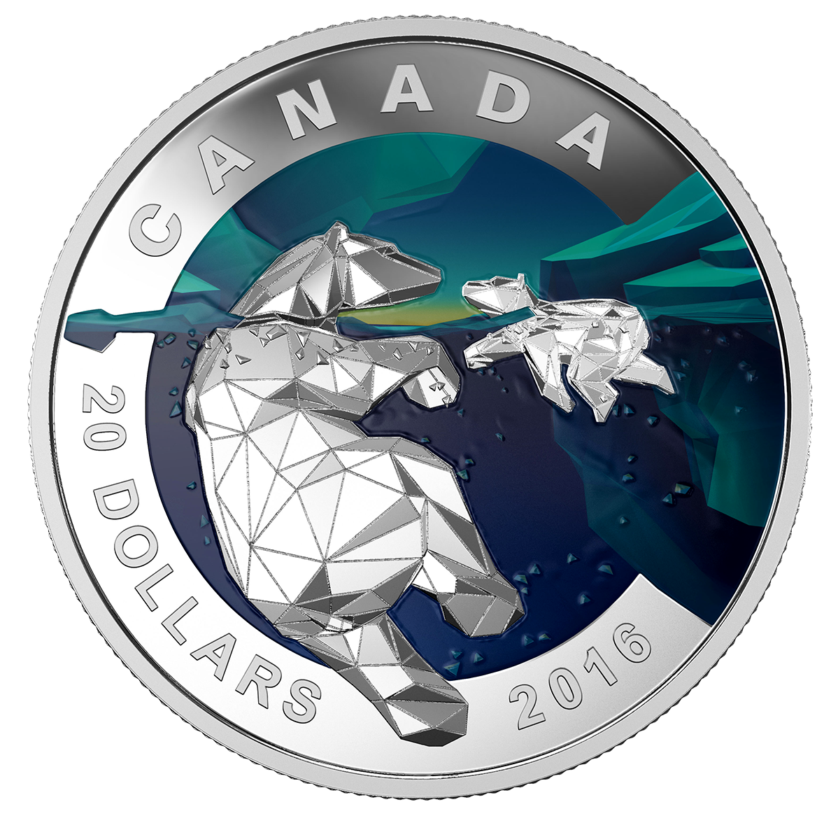 1 oz. Pure Silver Coin – Geometry in Art: Polar Bear (2016) | The Royal ...