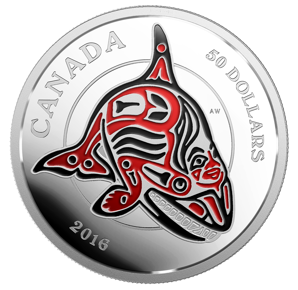 5 oz. Fine Silver Coin with Enamel - Mythical Realms of the Haida ...