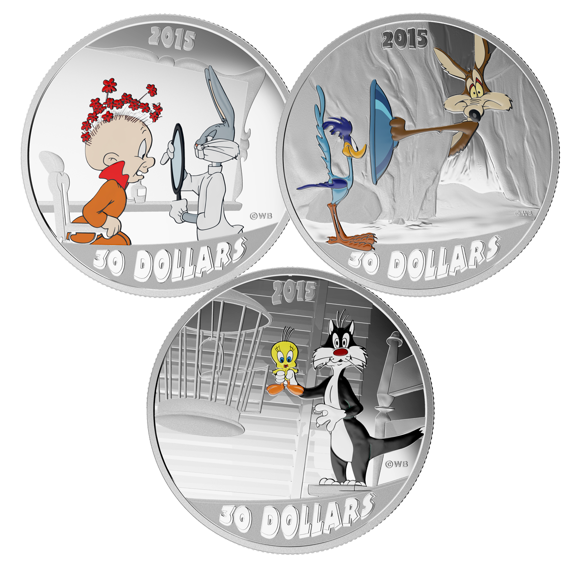 Looney Tunes(TM) Classic Scenes - 2 oz. Fine Silver Coloured 3-Coin ...