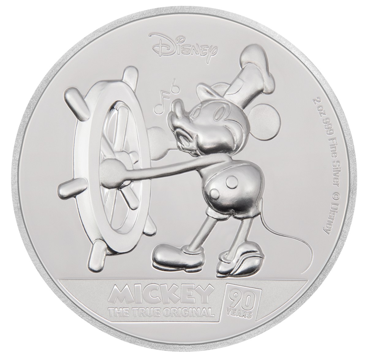 1 oz. Fine Silver Coloured Coin – Mickey & Minnie Mouse Crazy in Love ...