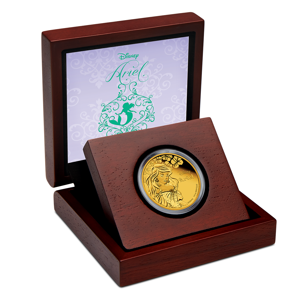 Disney Princess - Ariel - 1/4 oz. Pure Gold Coin (2015) | The Royal ...