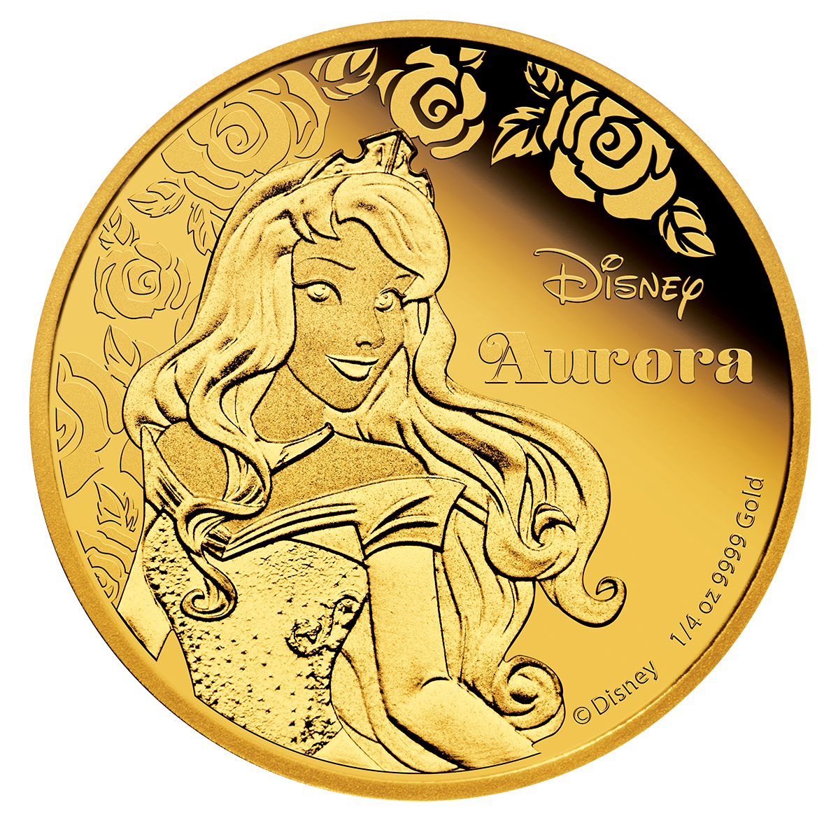 Disney Princess - Aurora - 1/4 oz. Pure Gold Coin (2015) | The Royal ...