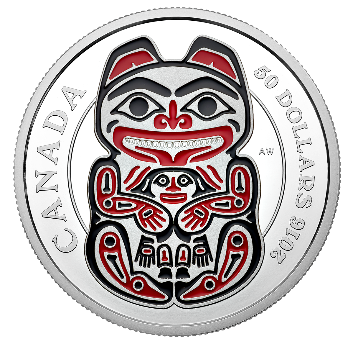 5 oz. Fine Silver Coin with Enamel - Mythical Realms of the Haida ...