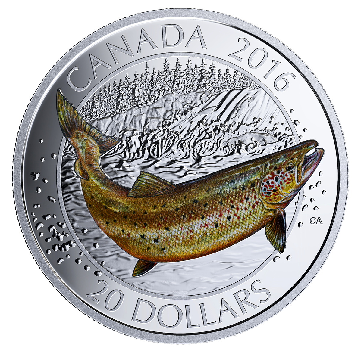 1 oz. Pure Silver Coloured Coin – Big Fish Series: Atlantic Salmon ...
