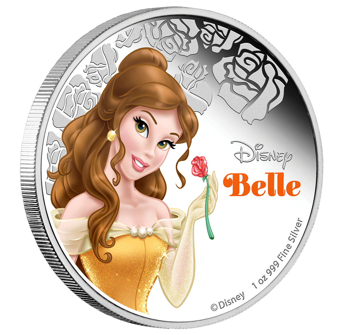 Disney Princess – Belle - 1 oz. Fine Silver Coin (2015) | The Royal ...