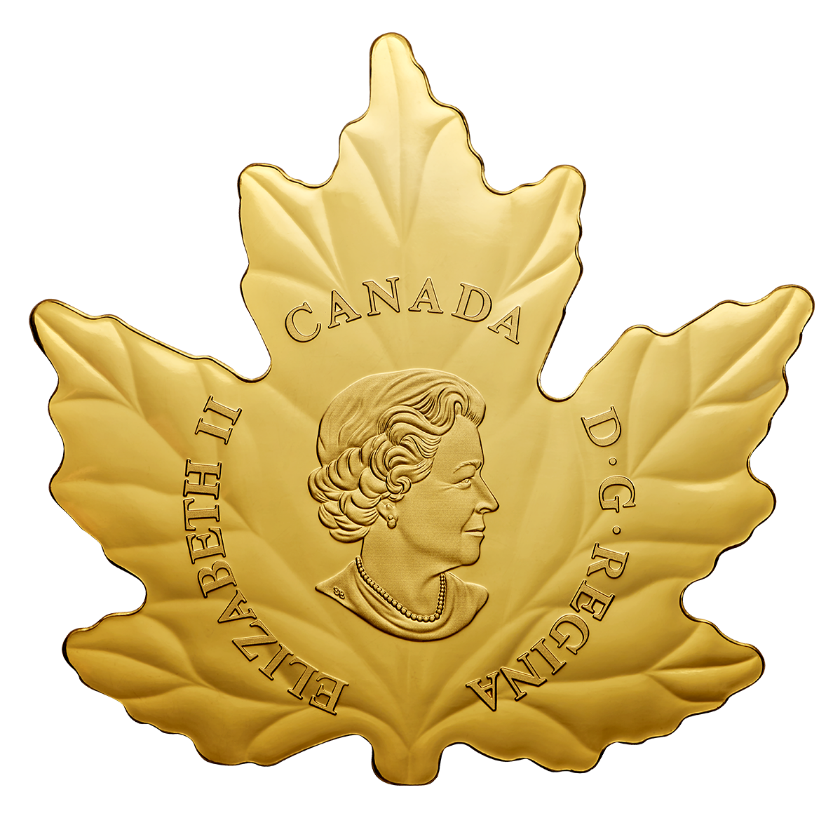 1 oz. Pure Gold Coin - Maple Leaf Silhouette - Mintage: 800 (2016 ...