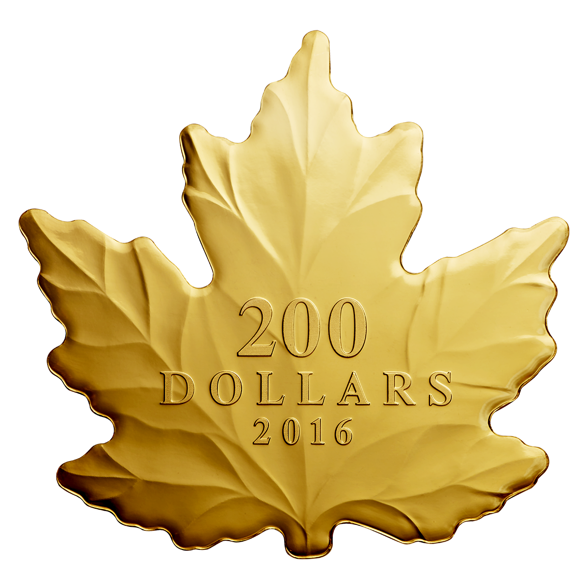 1 oz. Pure Gold Coin - Maple Leaf Silhouette - Mintage: 800 (2016 ...