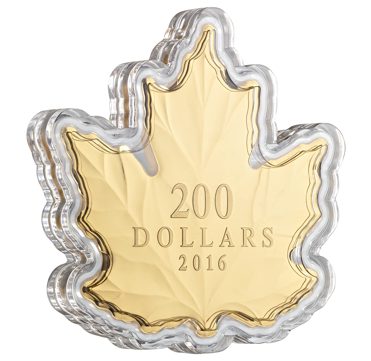 1 oz. Pure Gold Coin - Maple Leaf Silhouette - Mintage: 800 (2016 ...