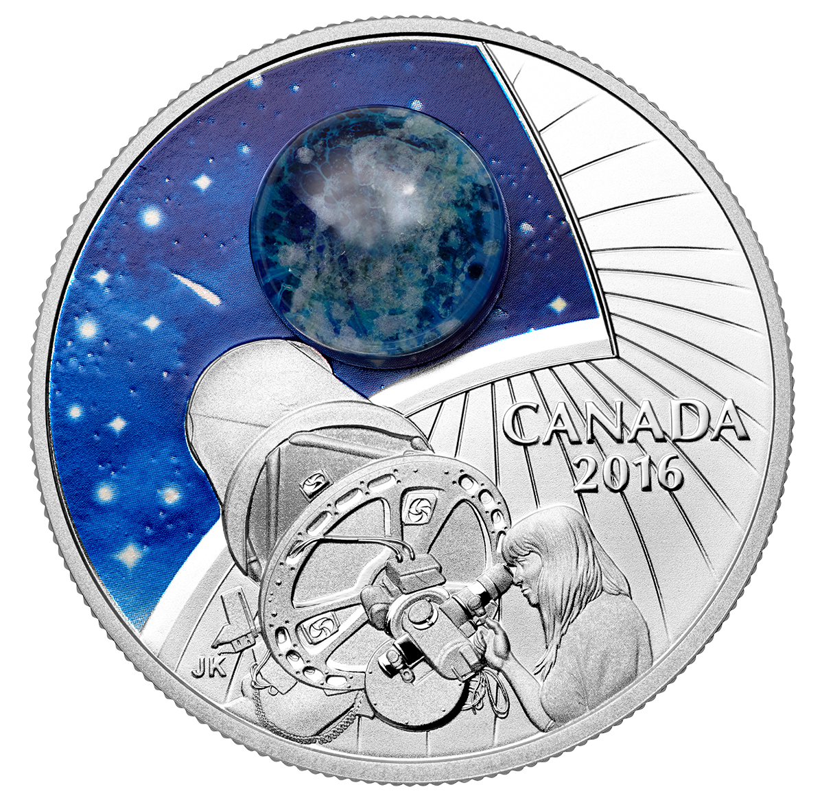 1 oz. Fine Silver Coin – The Universe: Glow-in-the-Dark Glass with Opal ...