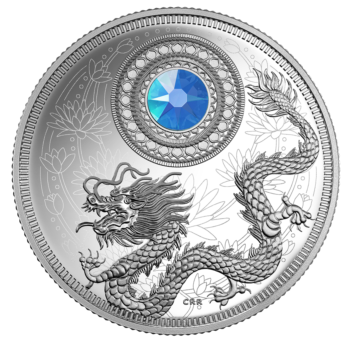 Fine Silver Coin made with Swarovski® crystal - Birthstones: March ...
