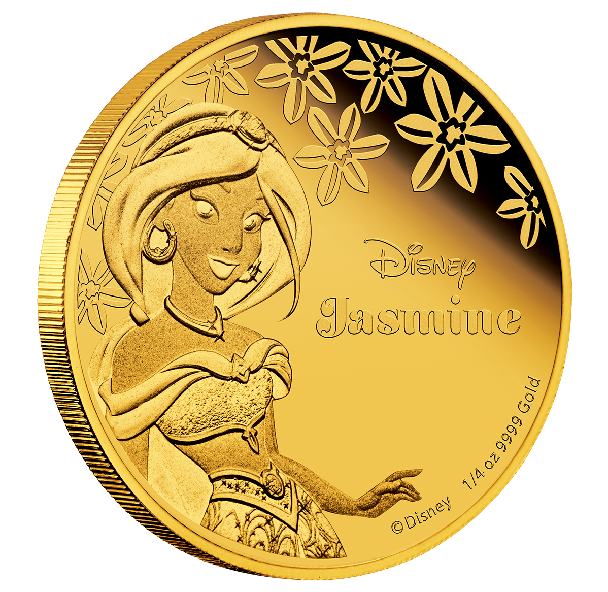 Disney Princess – Jasmine - 1/4 oz. Pure Gold Coin (2015) | The Royal ...