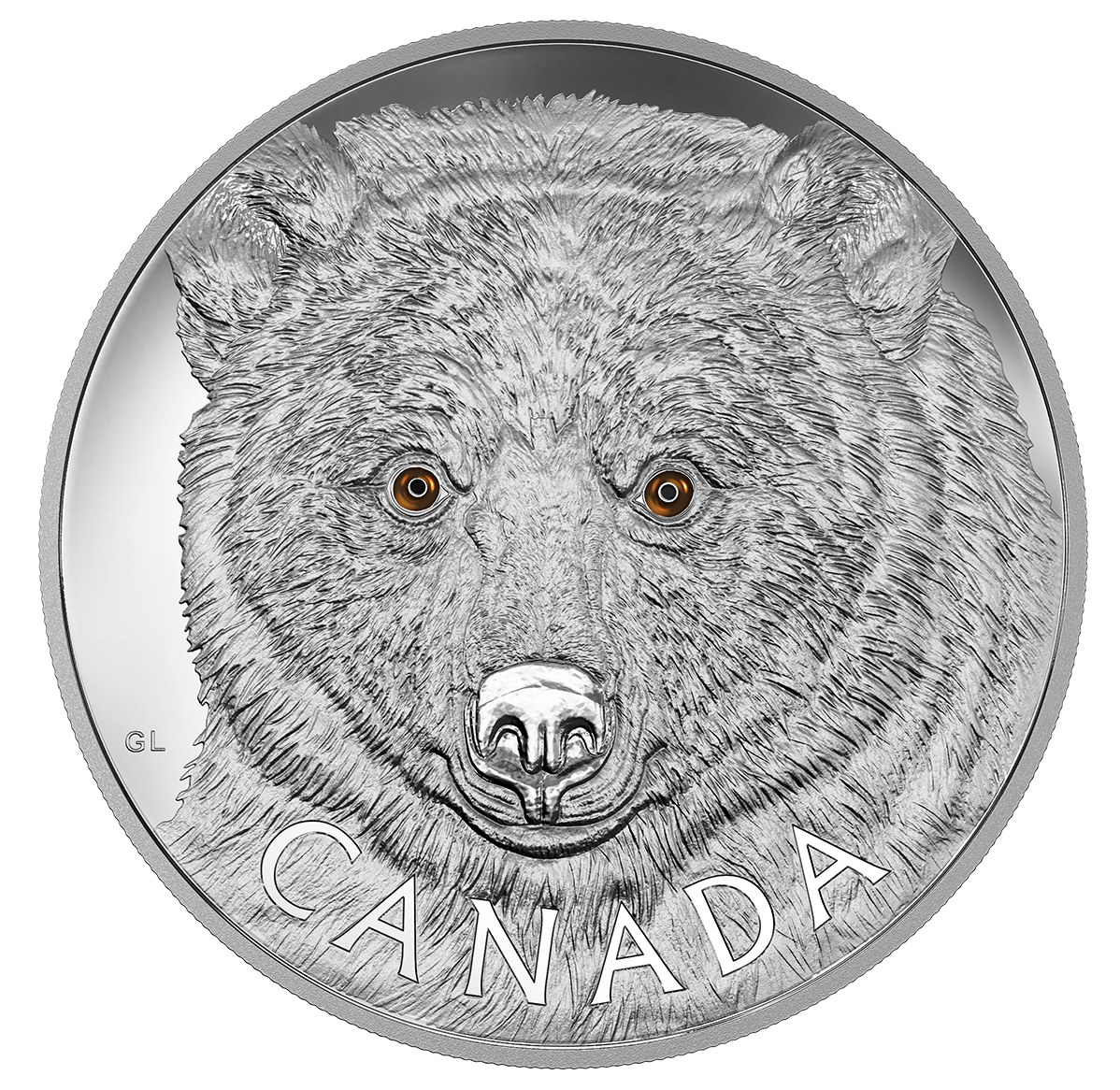 Fine Silver One-Kilogram Coin – In the Eyes of the Spirit Bear ...