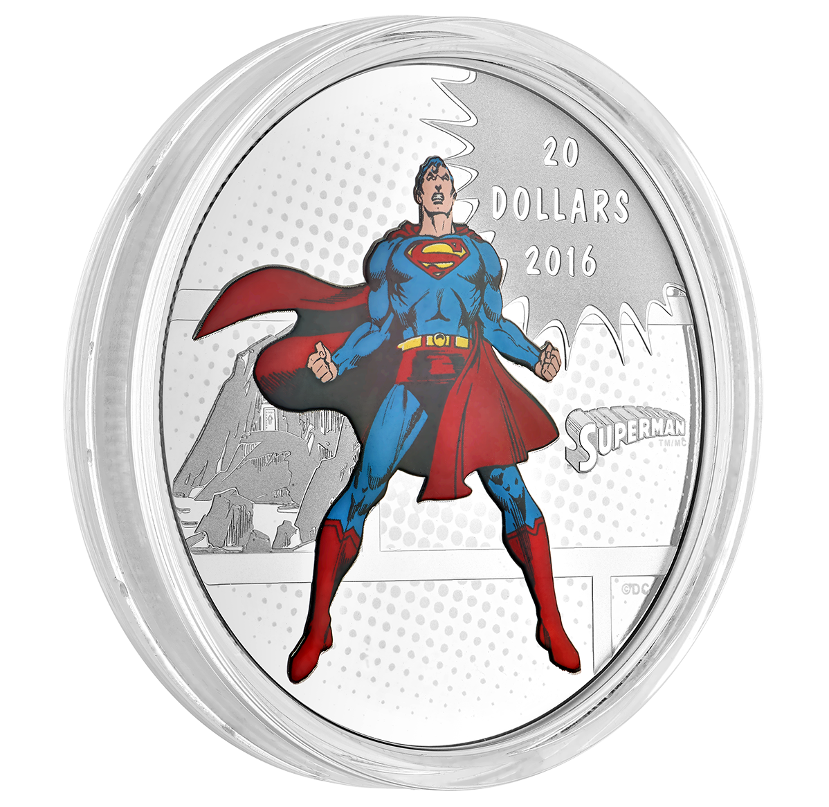 DC Comics(TM) Originals: SUPERMAN(TM) - 1 oz. Pure Silver Coloured Coin ...