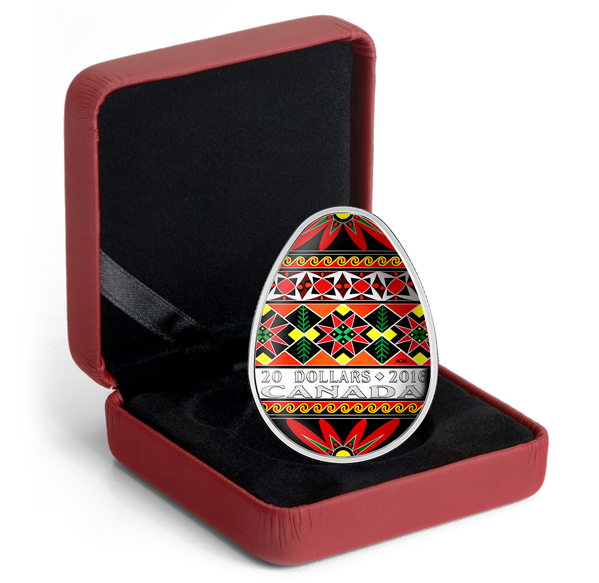 1 oz. Fine Silver Coloured Coin - Traditional Ukrainian Pysanka ...